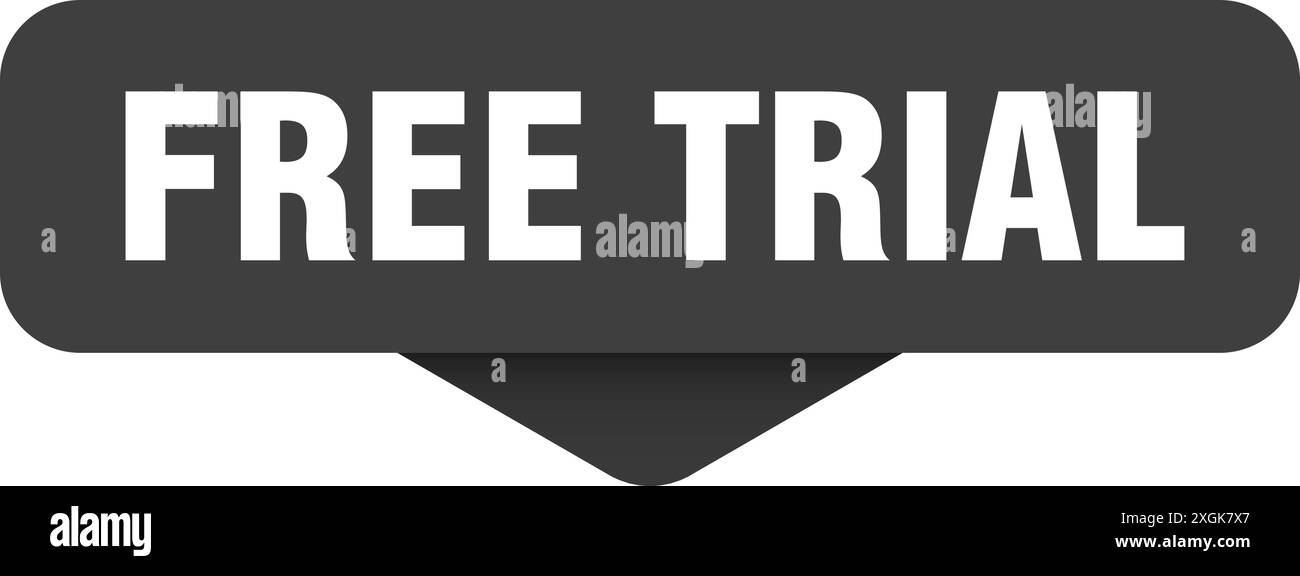 free trial sticker. free trial sign on transparent background ...
