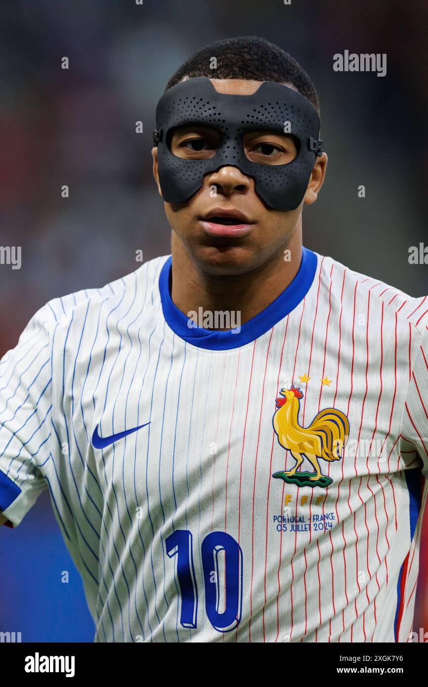 Kylian Mbappe seen during UEFA Euro 2024 game between national teams of ...