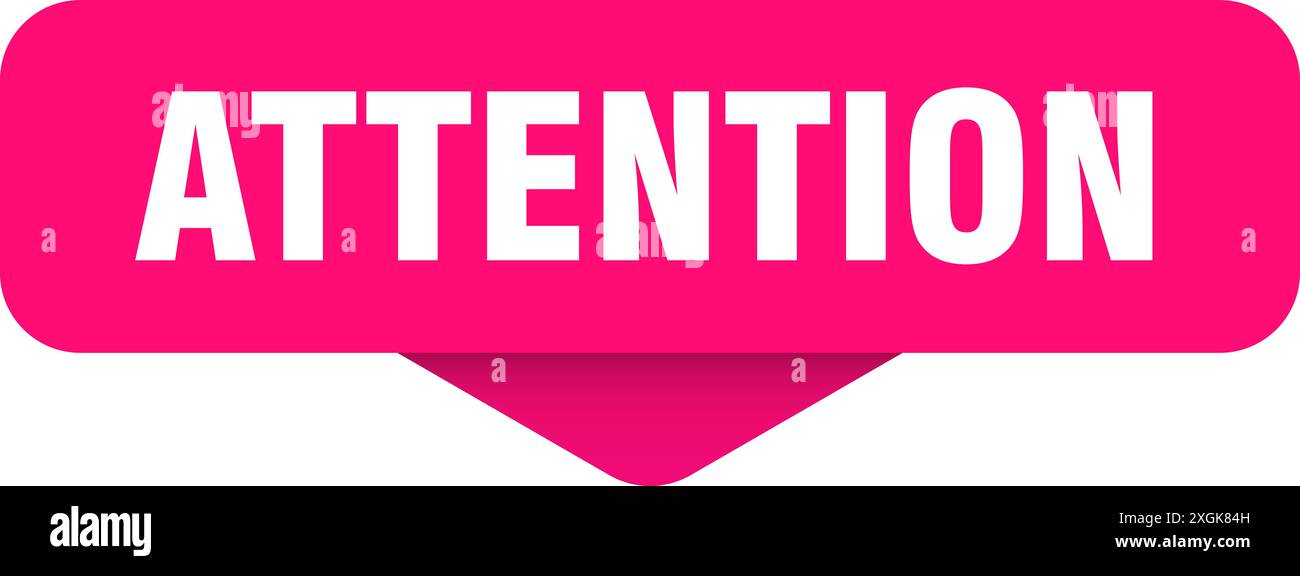 attention sticker. attention sign on transparent background ...