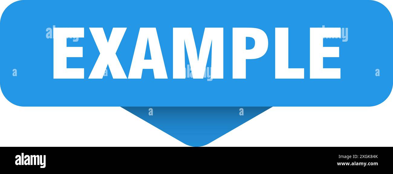 example sticker. example sign on transparent background. rectangular ...