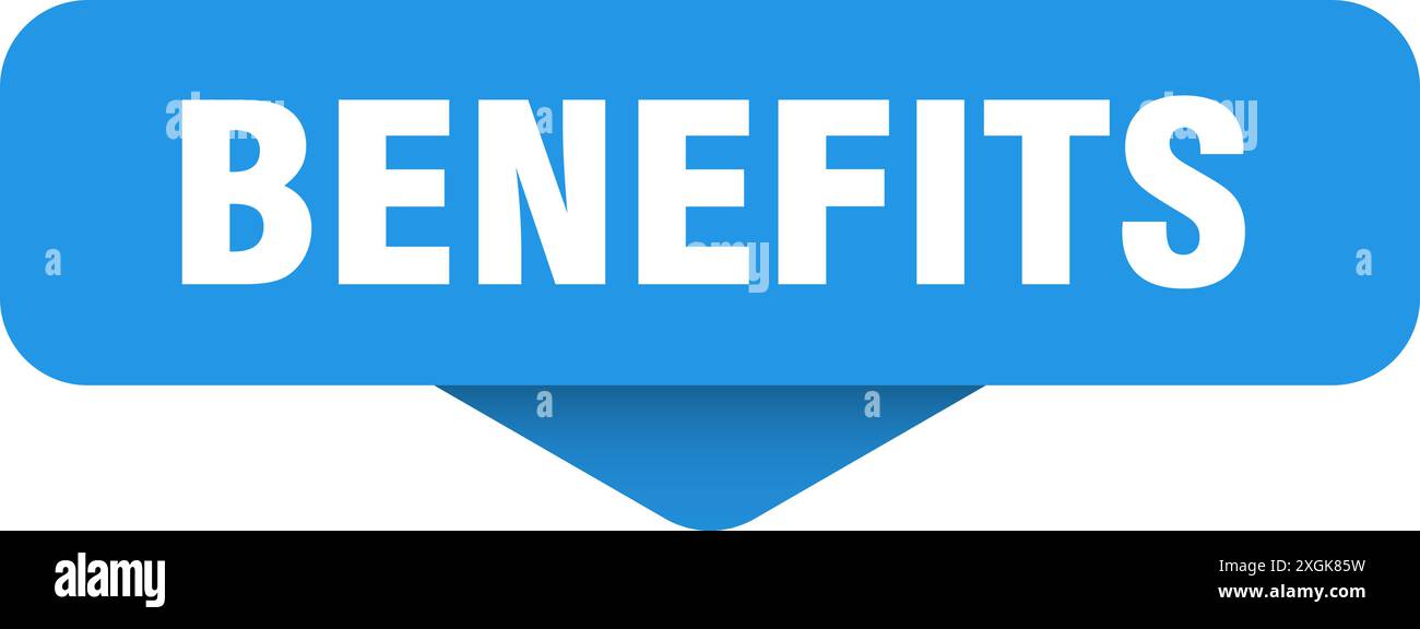 benefits sticker. benefits sign on transparent background. rectangular ...