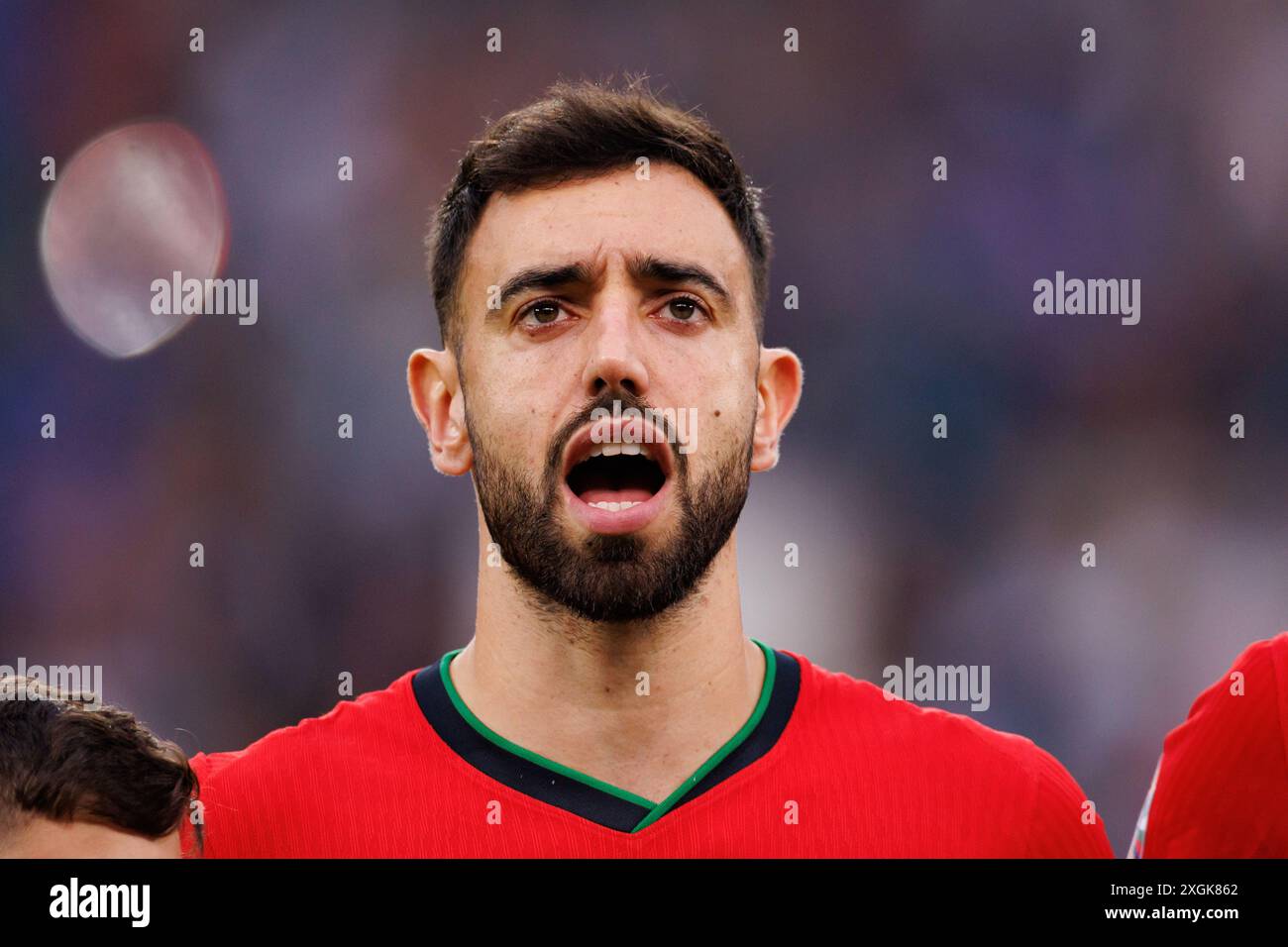 Bruno Fernandes seen during UEFA Euro 2024 game between national teams ...