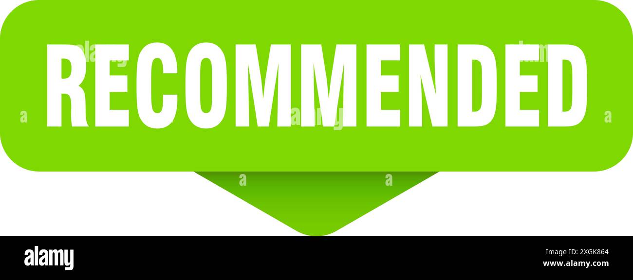 recommended sticker. recommended sign on transparent background ...