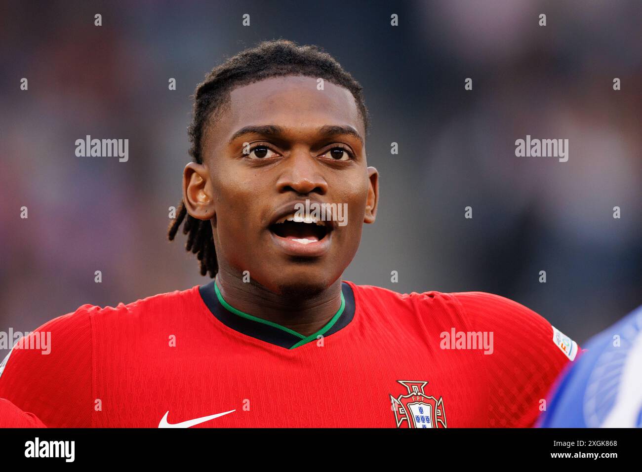 Rafael Leao seen during UEFA Euro 2024 game between national teams of ...