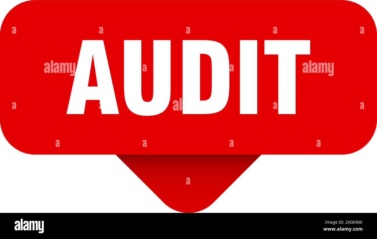 audit sticker. audit sign on transparent background. rectangular button ...