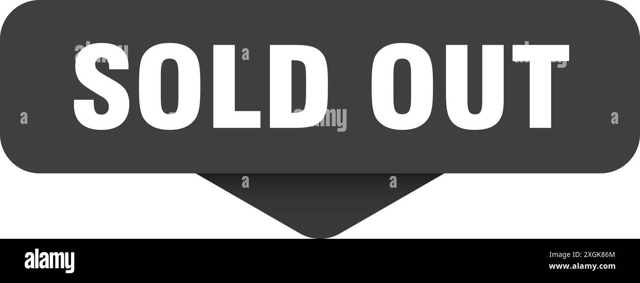 sold out sticker. sold out sign on transparent background. rectangular ...