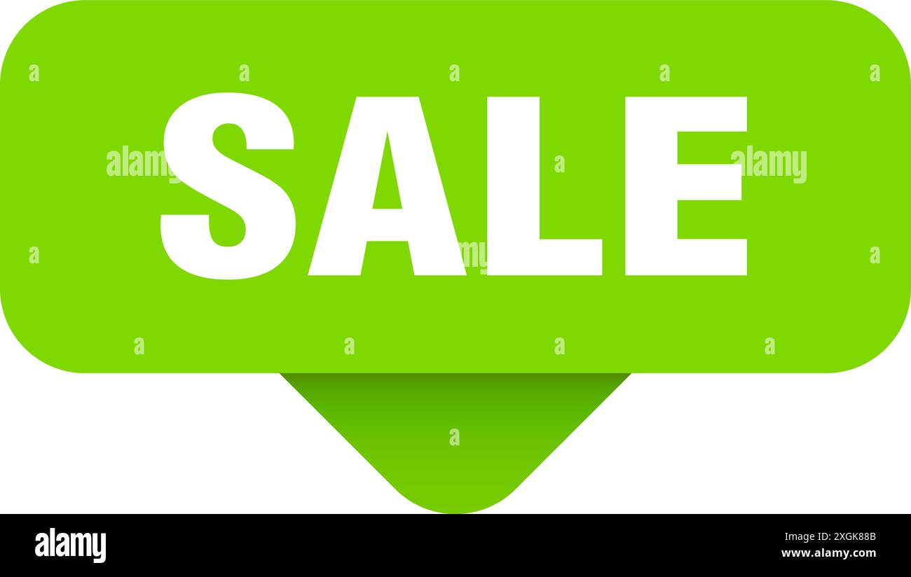 sale sticker. sale sign on transparent background. rectangular button ...