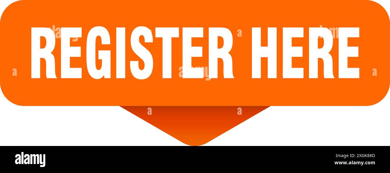 register here sticker. register here sign on transparent background ...