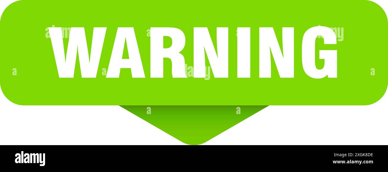 warning sticker. warning sign on transparent background. rectangular ...