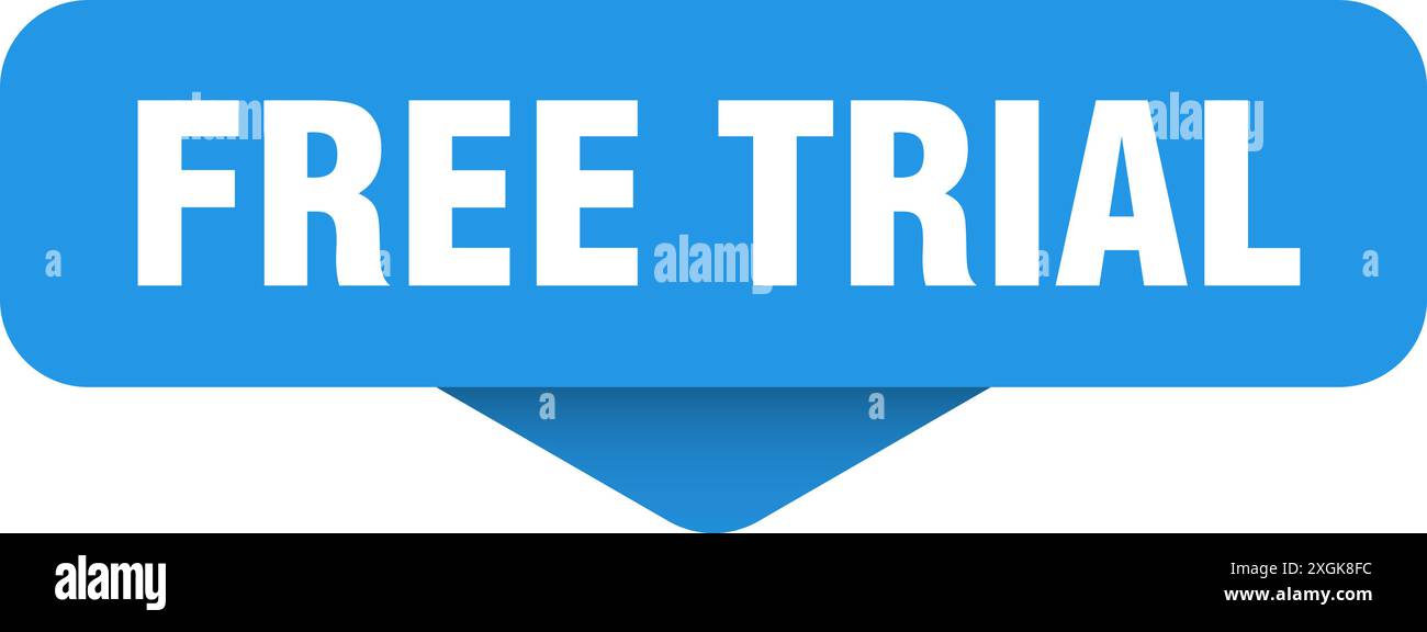 free trial sticker. free trial sign on transparent background ...