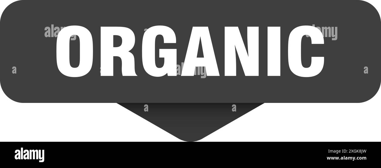 organic sticker. organic sign on transparent background. rectangular ...