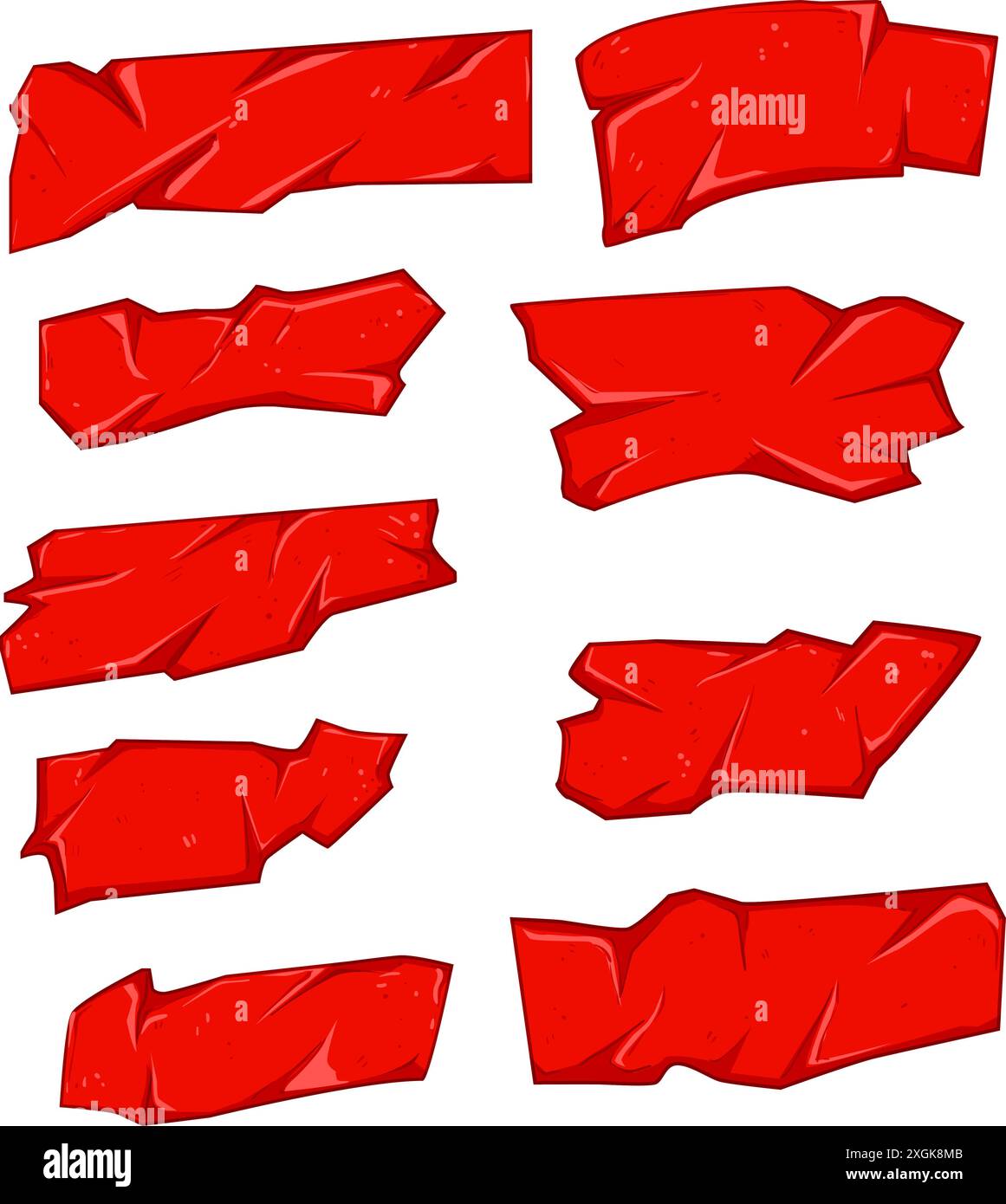 red tape set cartoon vector illustration Stock Vector Image & Art - Alamy