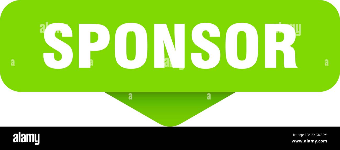 sponsor sticker. sponsor sign on transparent background. rectangular ...