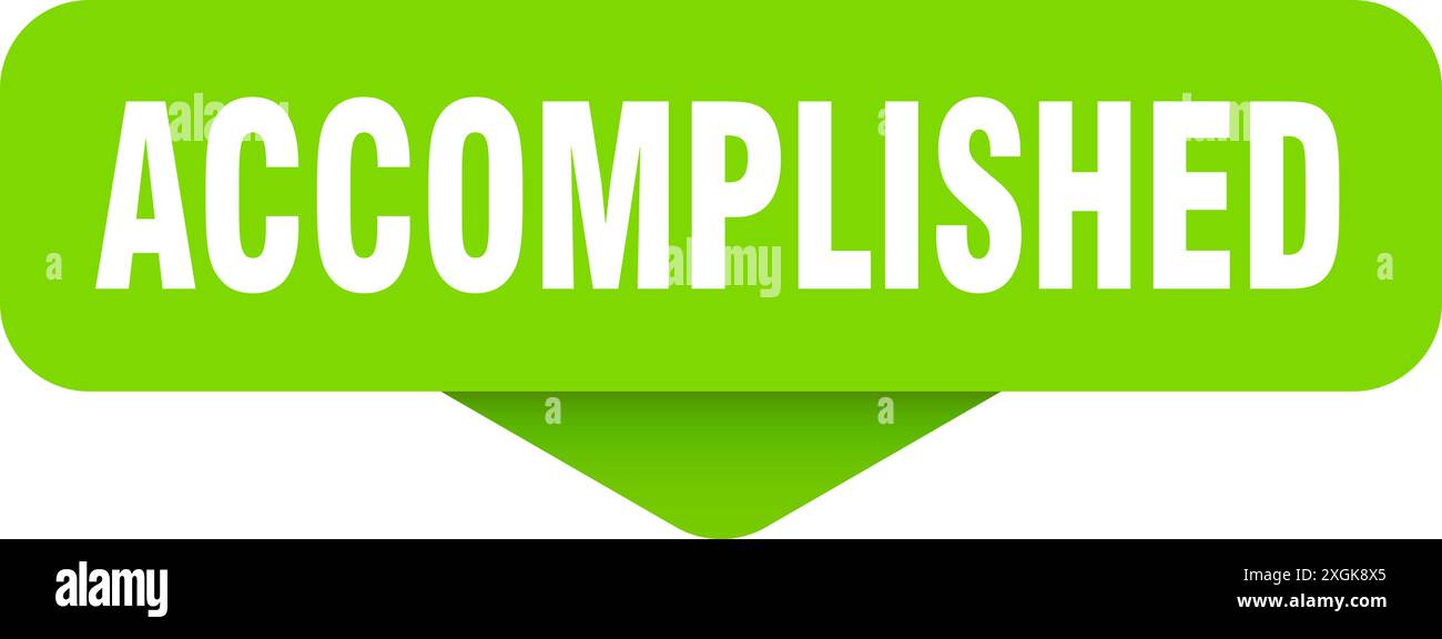 accomplished sticker. accomplished sign on transparent background ...