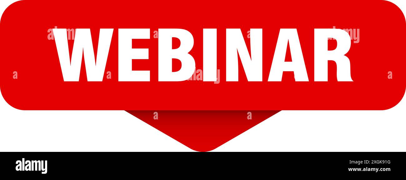 webinar sticker. webinar sign on transparent background. rectangular ...