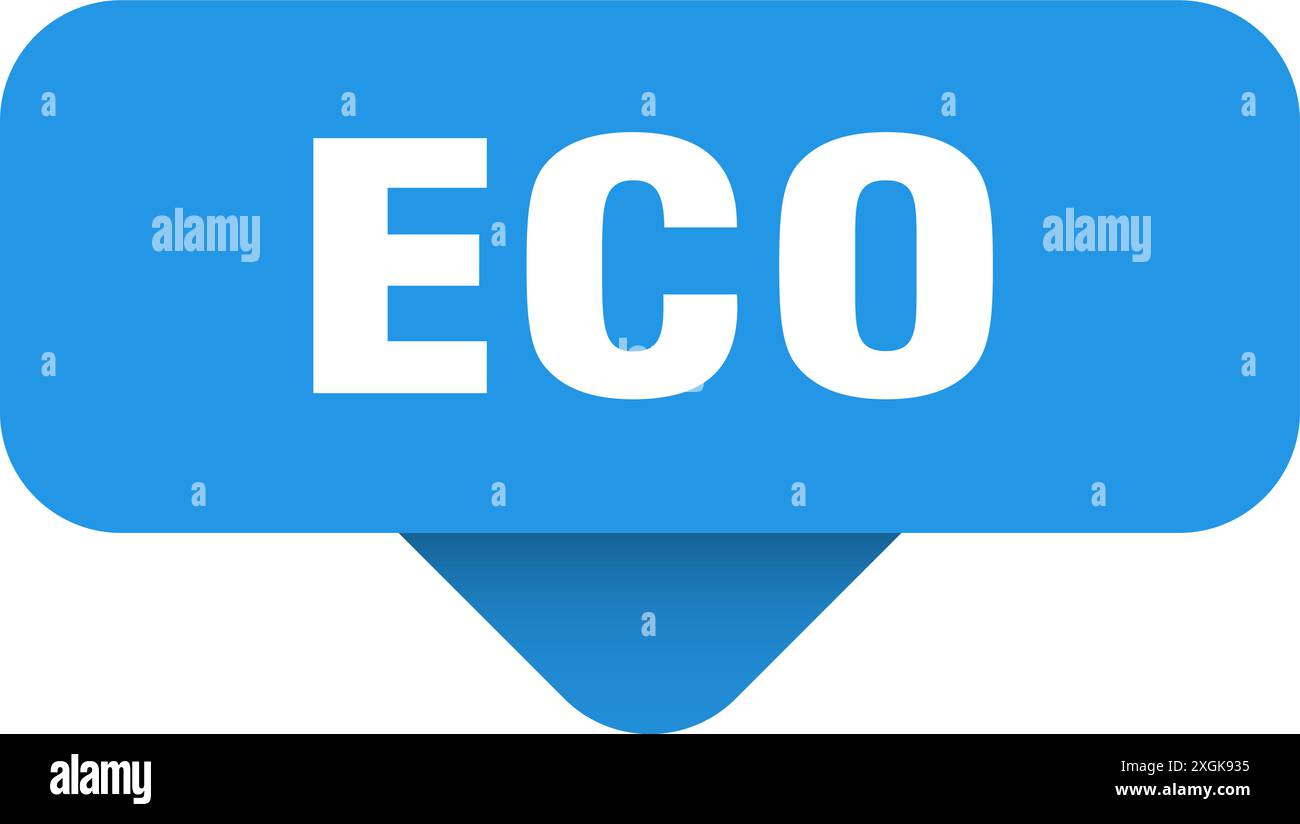 eco sticker. eco sign on transparent background. rectangular button ...