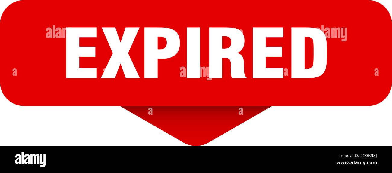expired sticker. expired sign on transparent background. rectangular ...