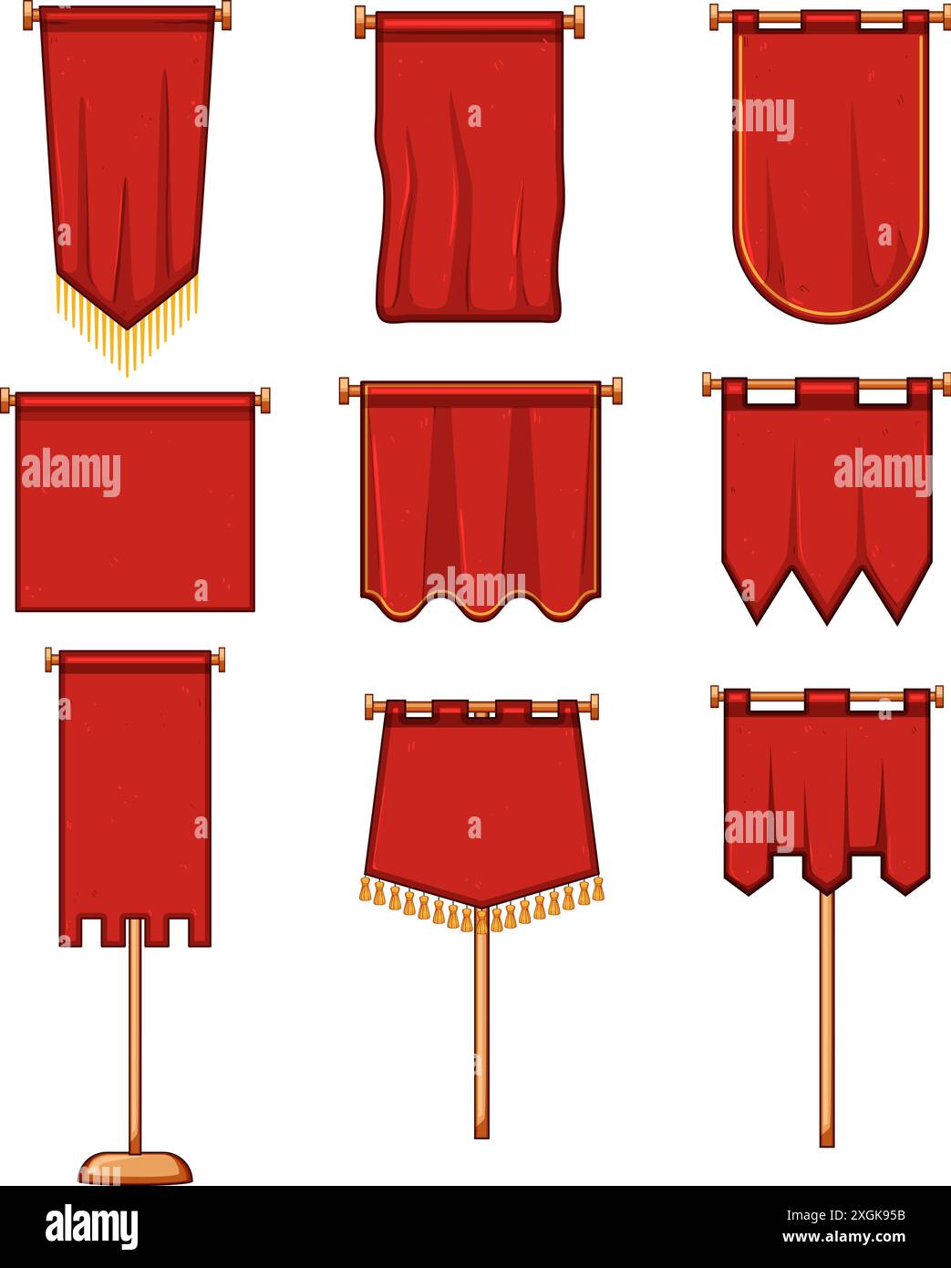 royal flag set cartoon vector illustration Stock Vector Image & Art - Alamy