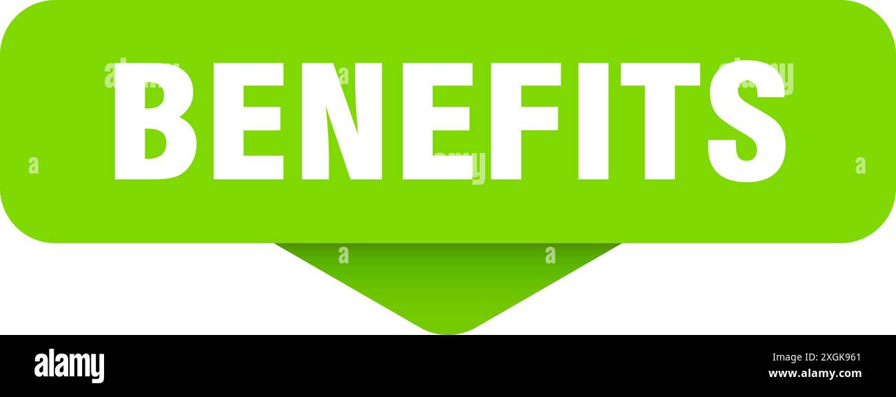 benefits sticker. benefits sign on transparent background. rectangular ...