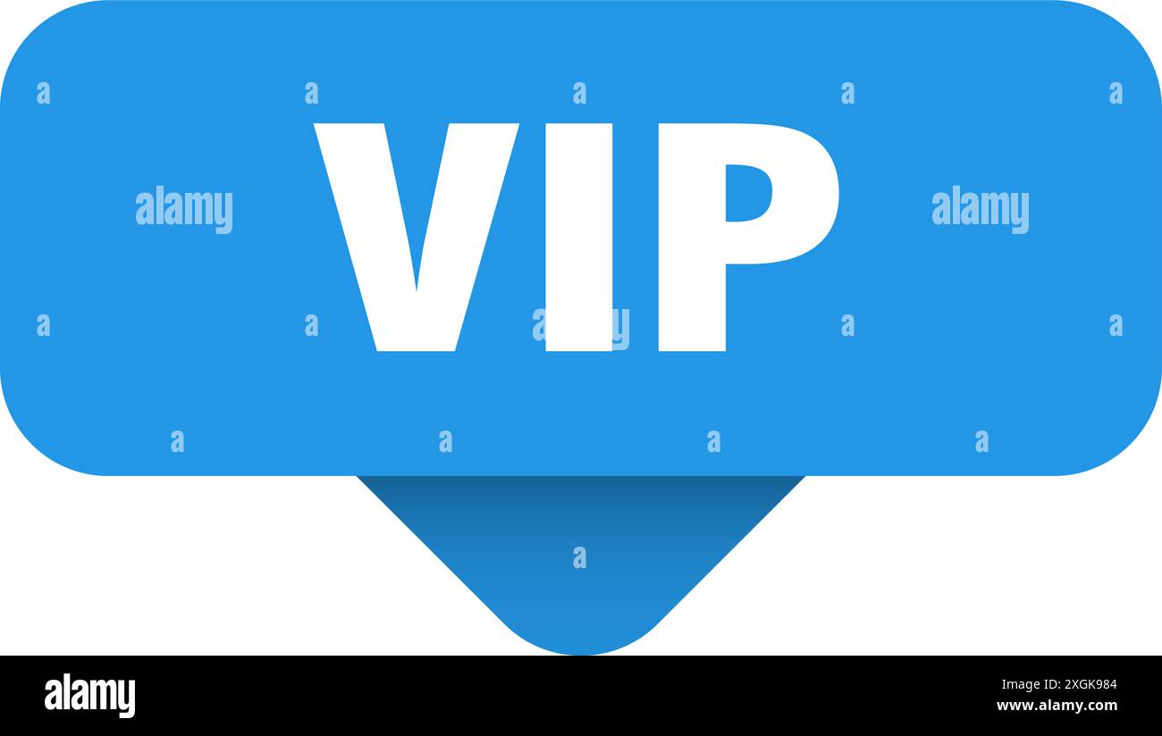vip sticker. vip sign on transparent background. rectangular button ...