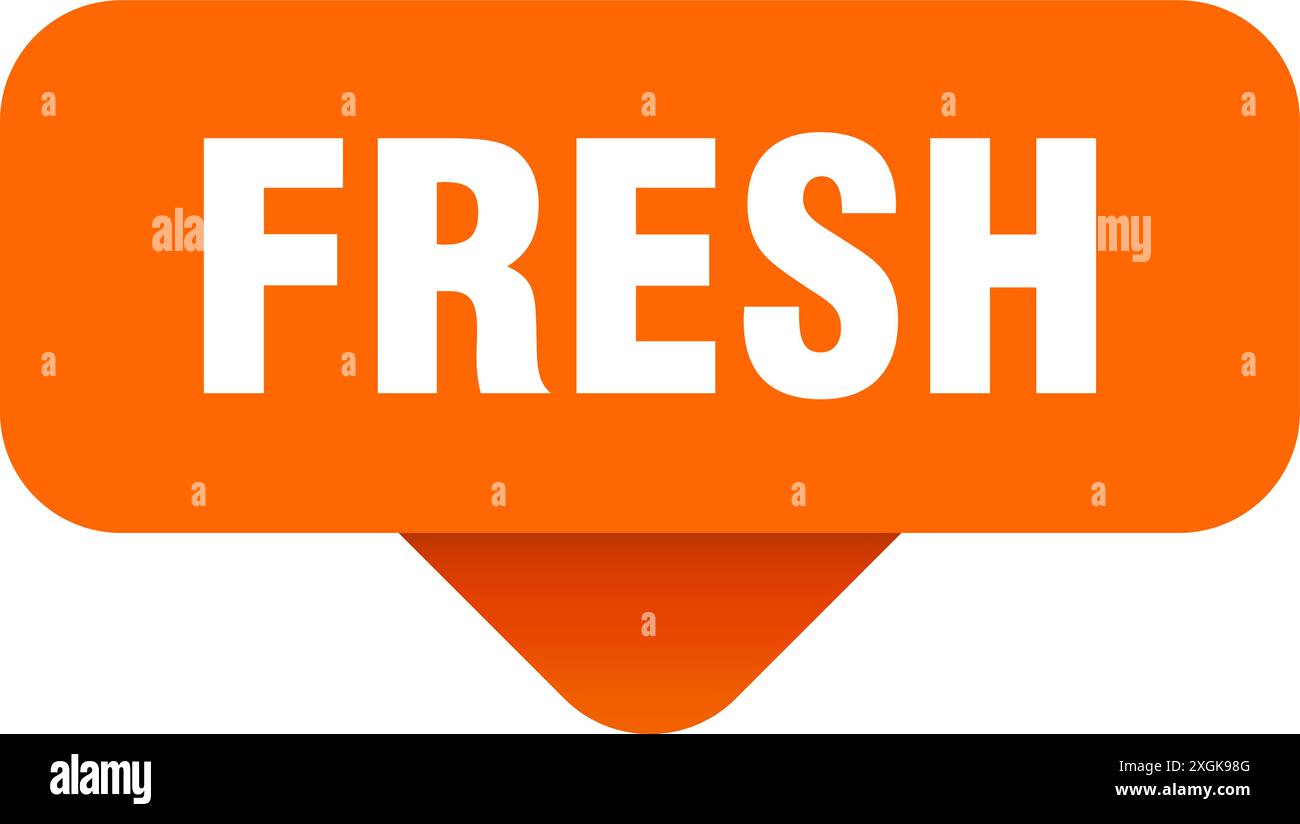 fresh sticker. fresh sign on transparent background. rectangular button ...