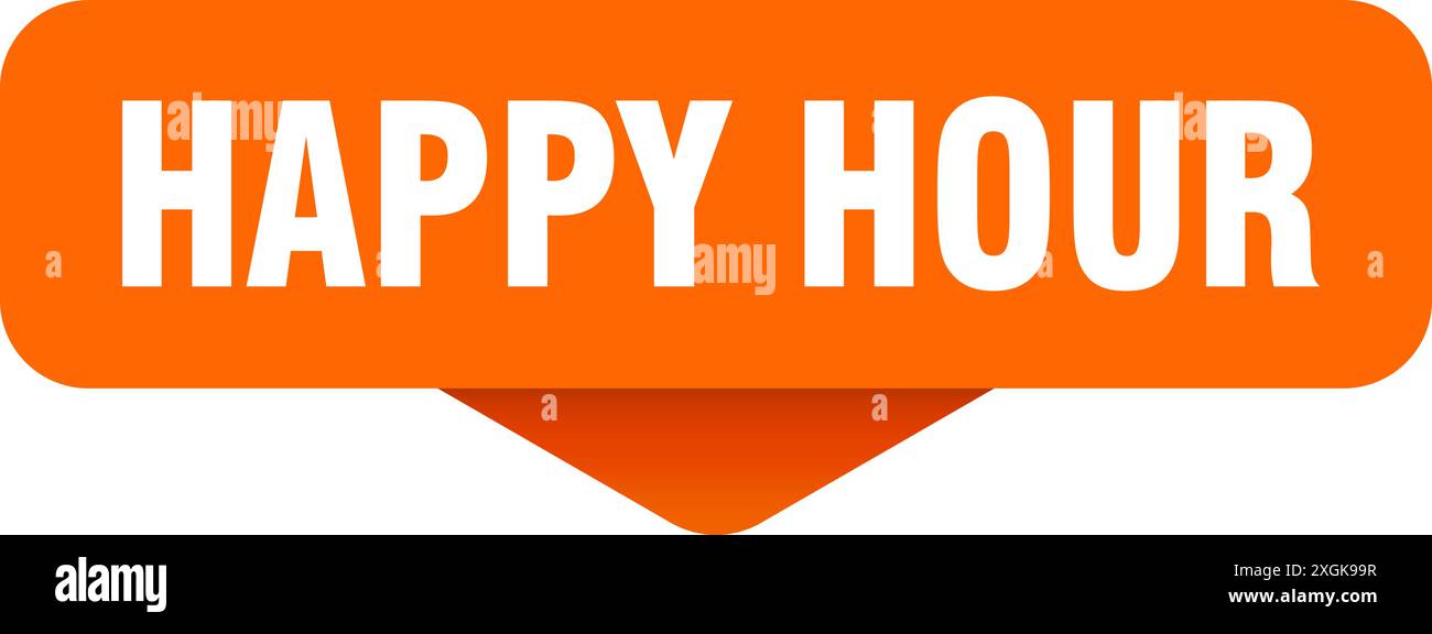 happy hour sticker. happy hour sign on transparent background ...