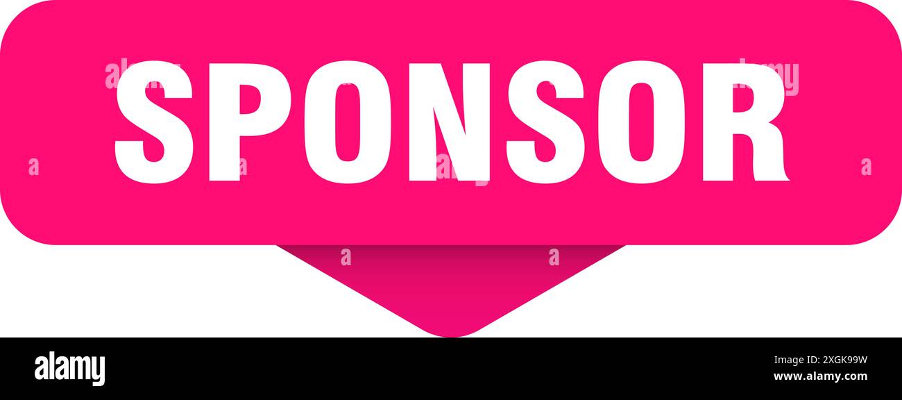 sponsor sticker. sponsor sign on transparent background. rectangular ...