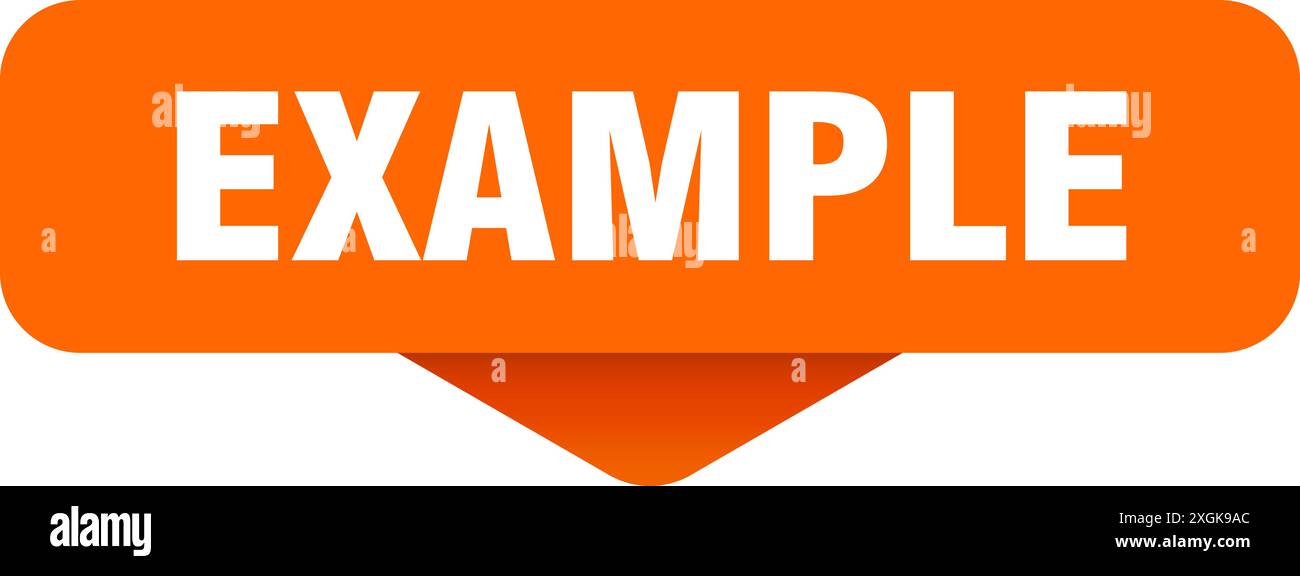 example sticker. example sign on transparent background. rectangular ...