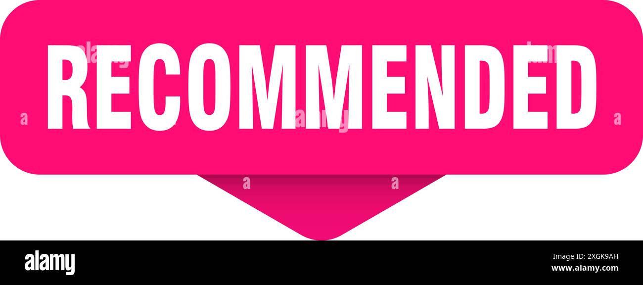 recommended sticker. recommended sign on transparent background ...