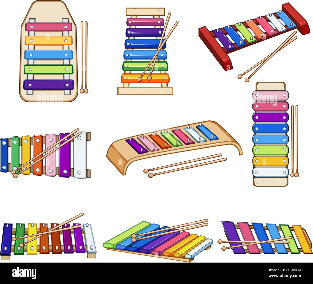 xylophone set cartoon vector illustration Stock Vector Image & Art - Alamy