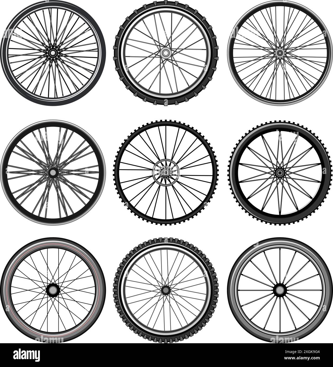 Spoke rim of motorcycle Stock Vector Images - Alamy