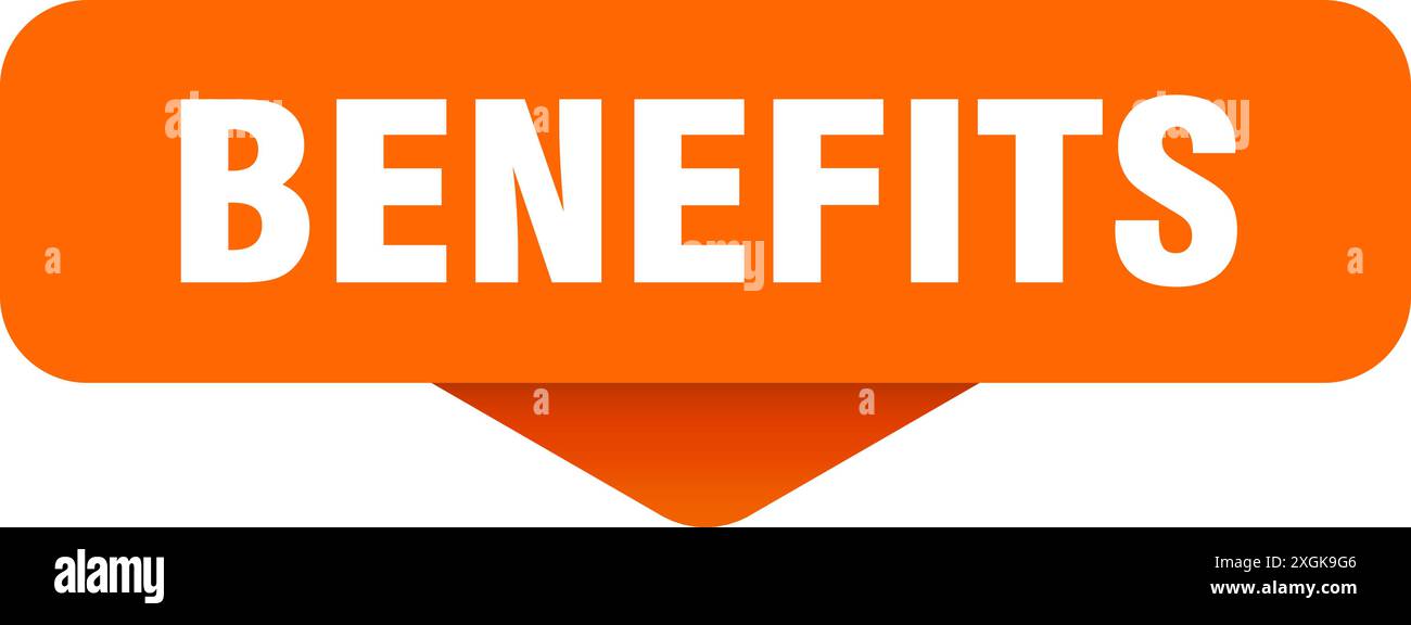 benefits sticker. benefits sign on transparent background. rectangular ...