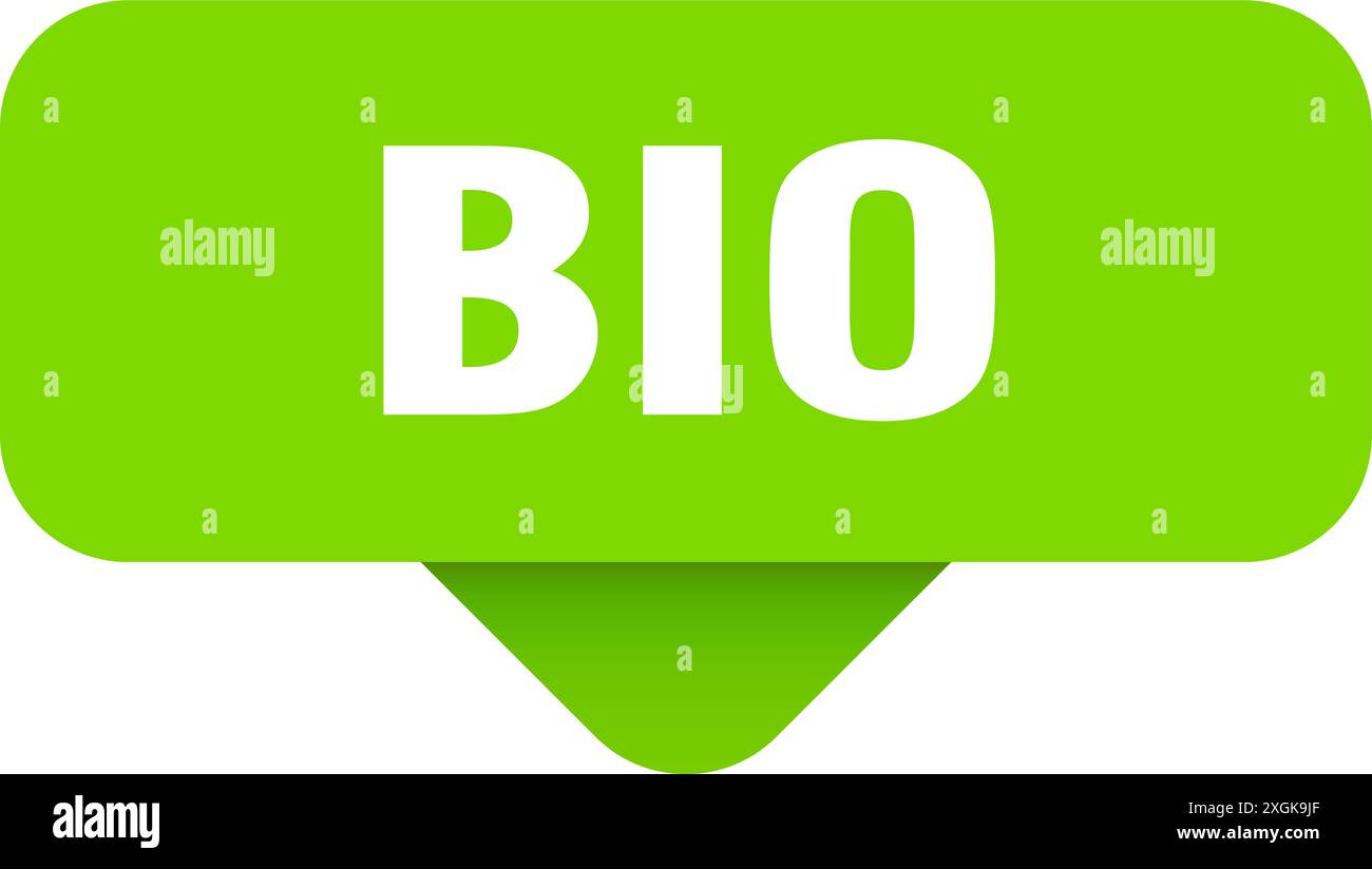 bio sticker. bio sign on transparent background. rectangular button ...