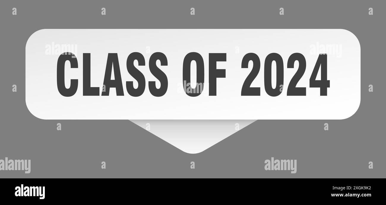 class of 2024 sticker. class of 2024 sign isolated on gray background ...