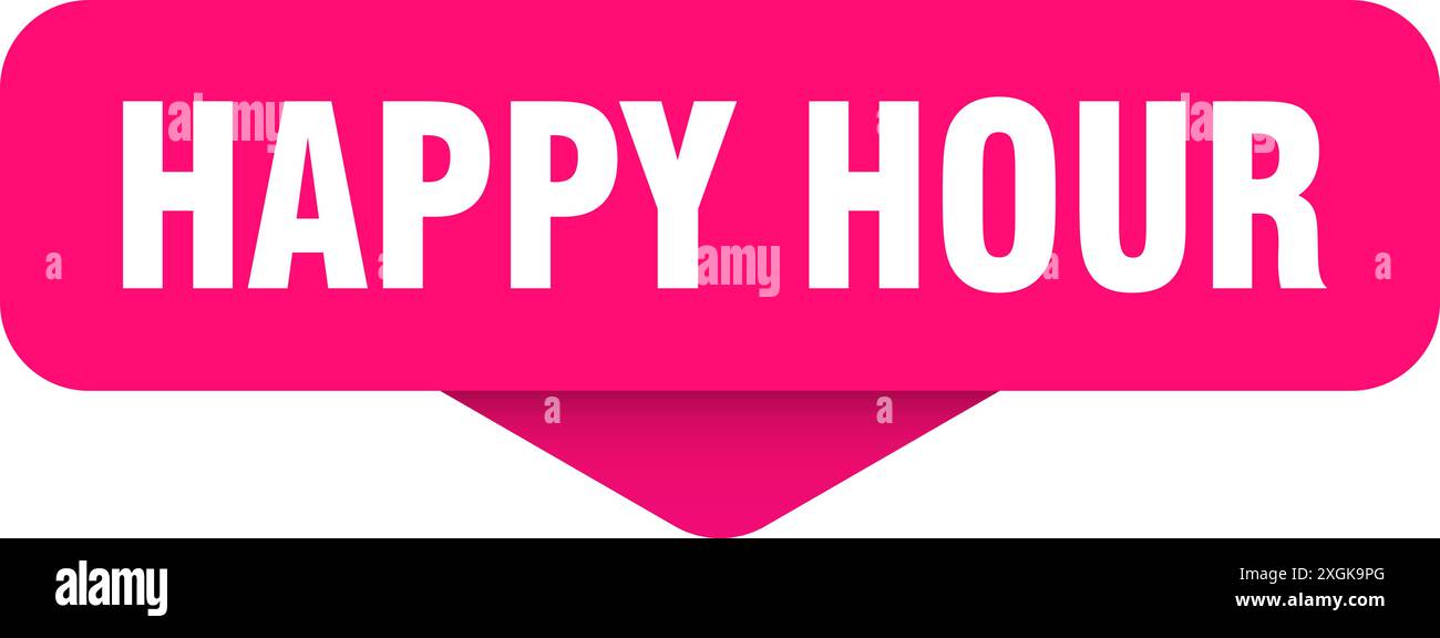 happy hour sticker. happy hour sign on transparent background ...
