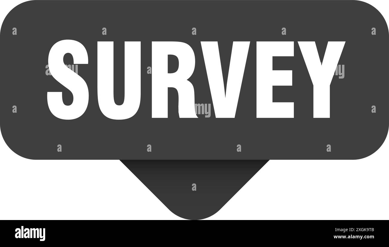 survey sticker. survey sign on transparent background. rectangular ...