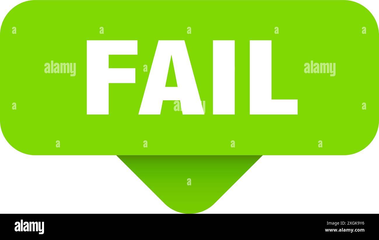 fail sticker. fail sign on transparent background. rectangular button ...