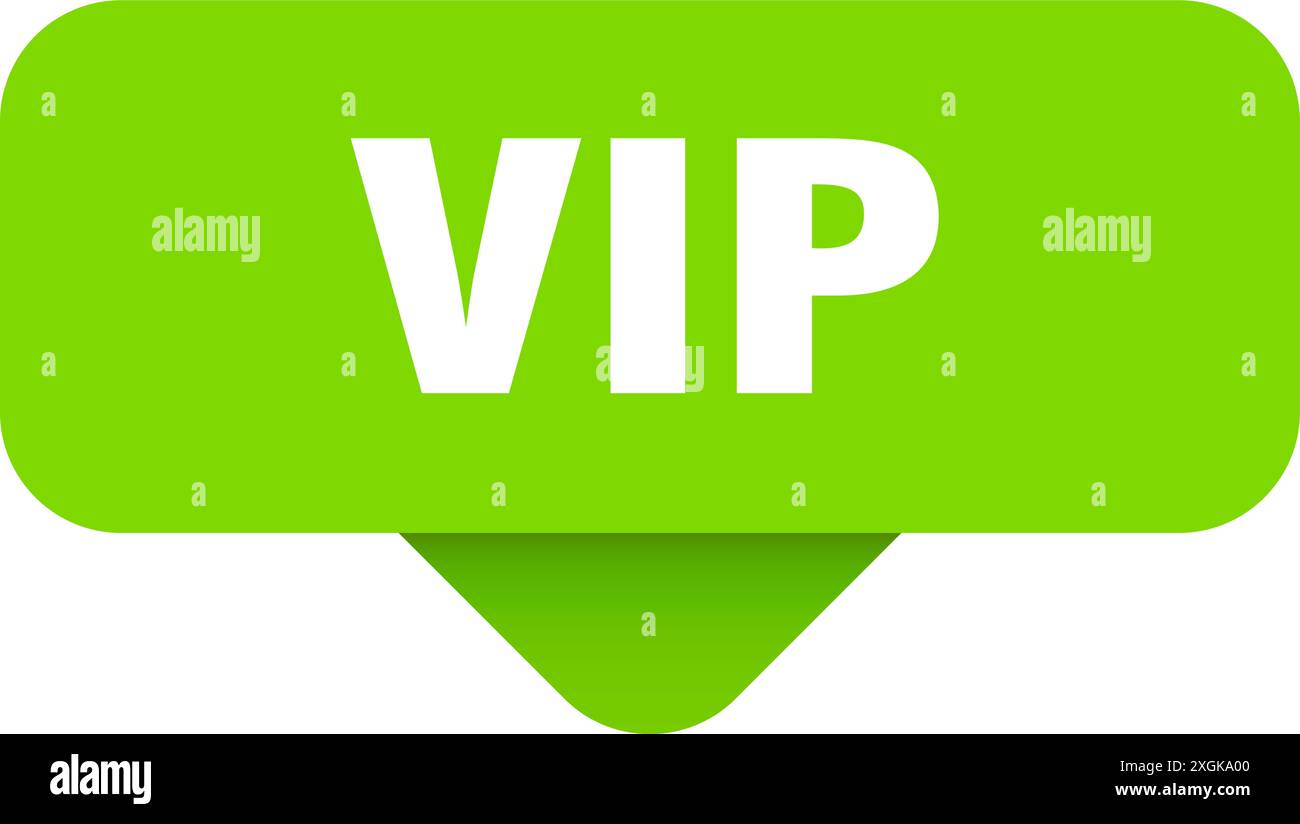 vip sticker. vip sign on transparent background. rectangular button ...