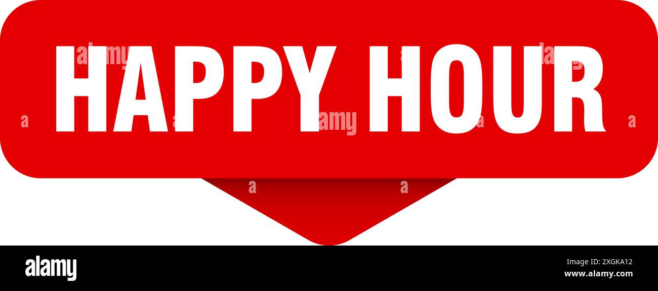 happy hour sticker. happy hour sign on transparent background ...