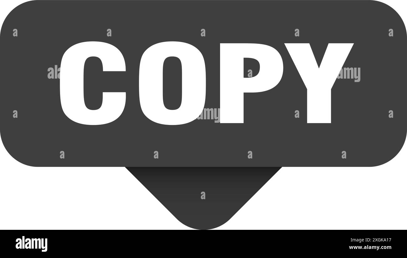 copy sticker. copy sign on transparent background. rectangular button ...