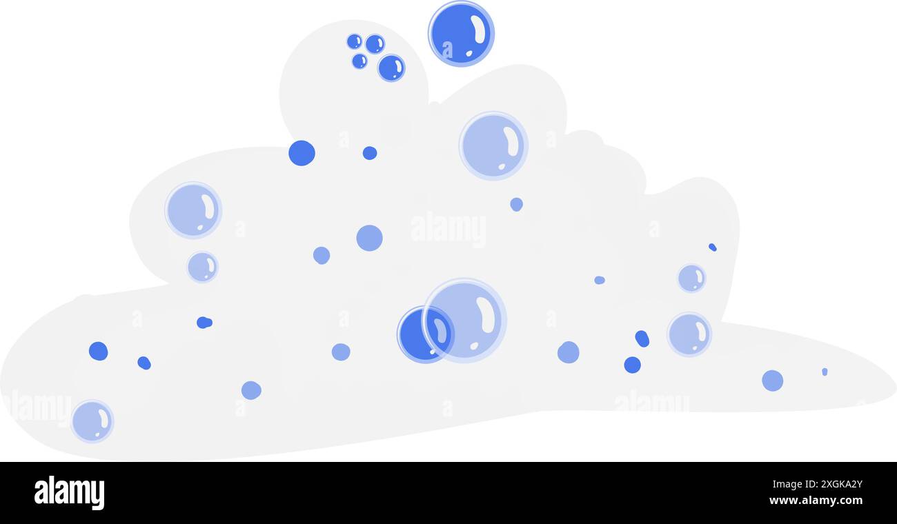 liquid bath soap foam cartoon vector illustration Stock Vector Image ...