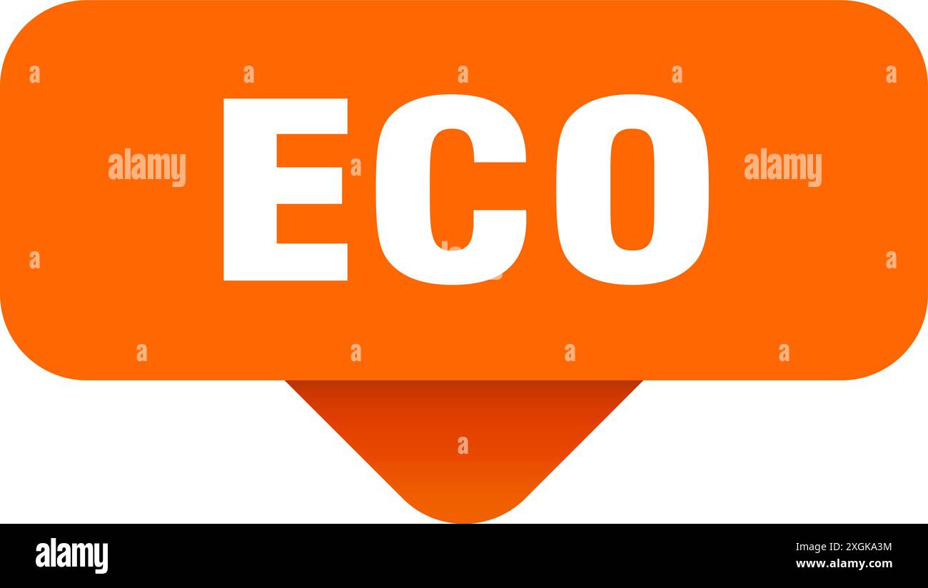 eco sticker. eco sign on transparent background. rectangular button ...