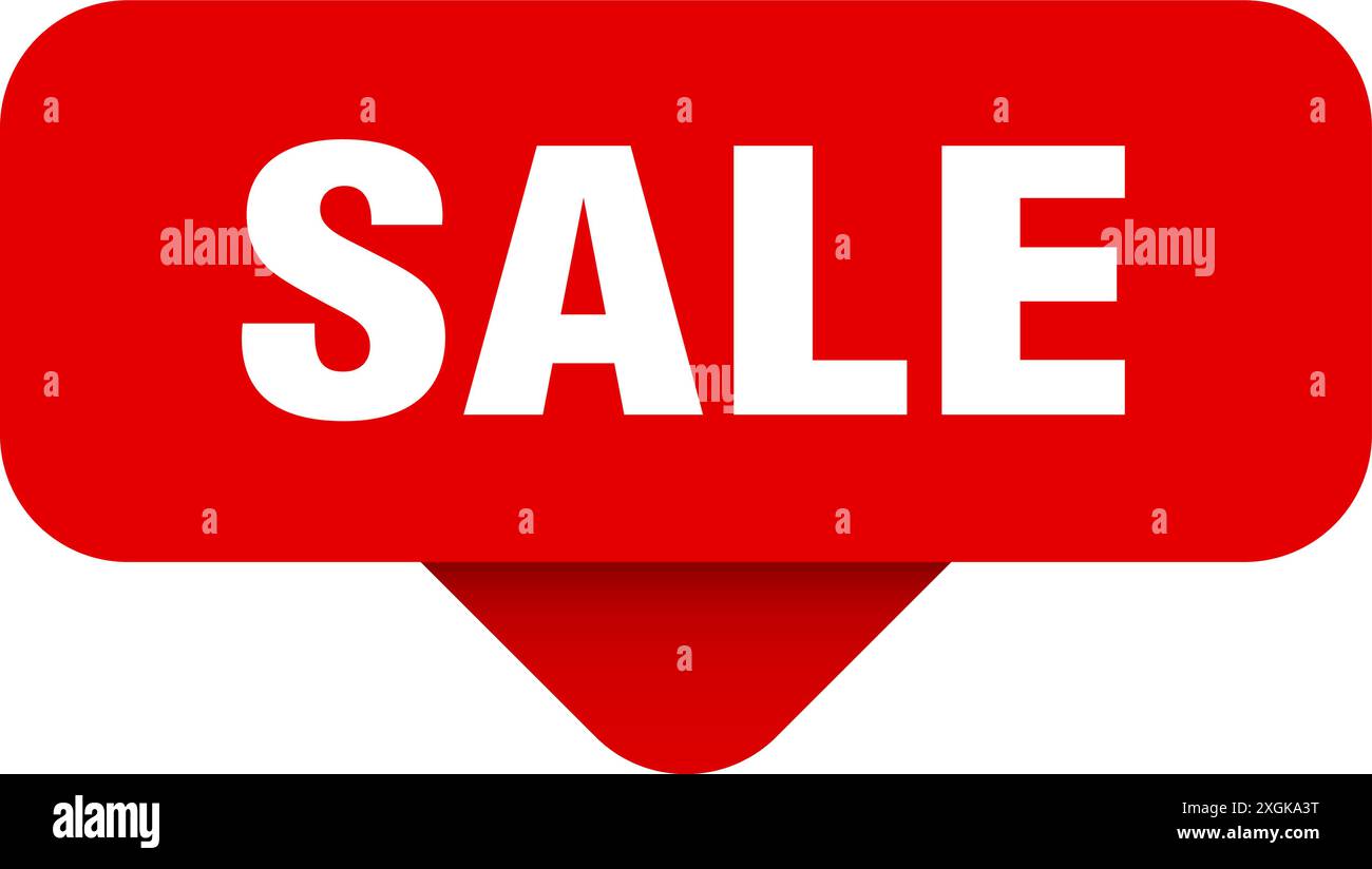 sale sticker. sale sign on transparent background. rectangular button ...