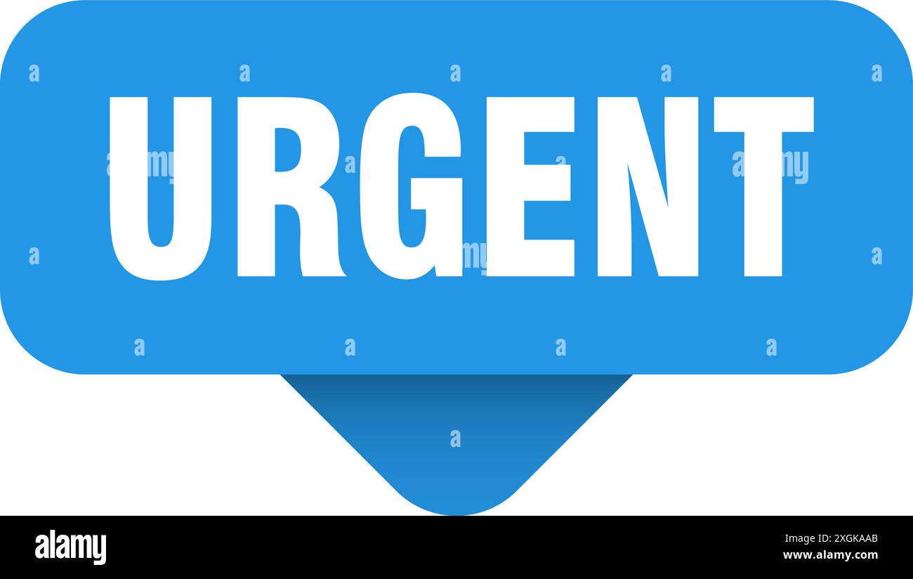 urgent sticker. urgent sign on transparent background. rectangular ...