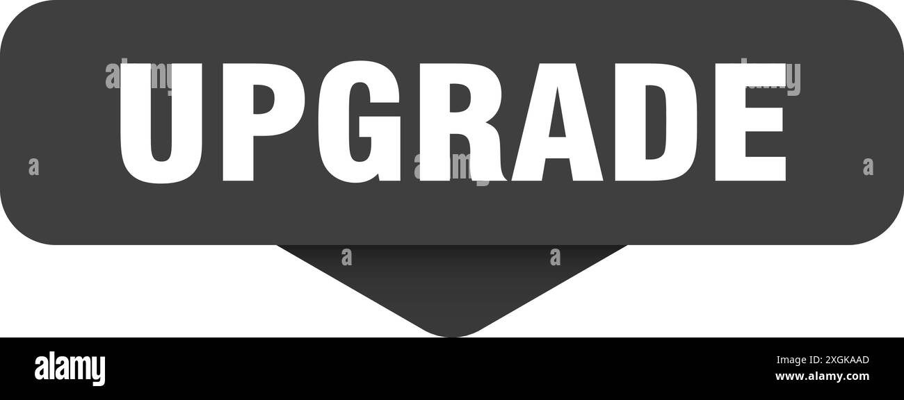 upgrade sticker. upgrade sign on transparent background. rectangular ...