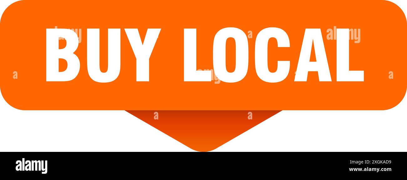 Buy local label orange Stock Vector Images - Alamy