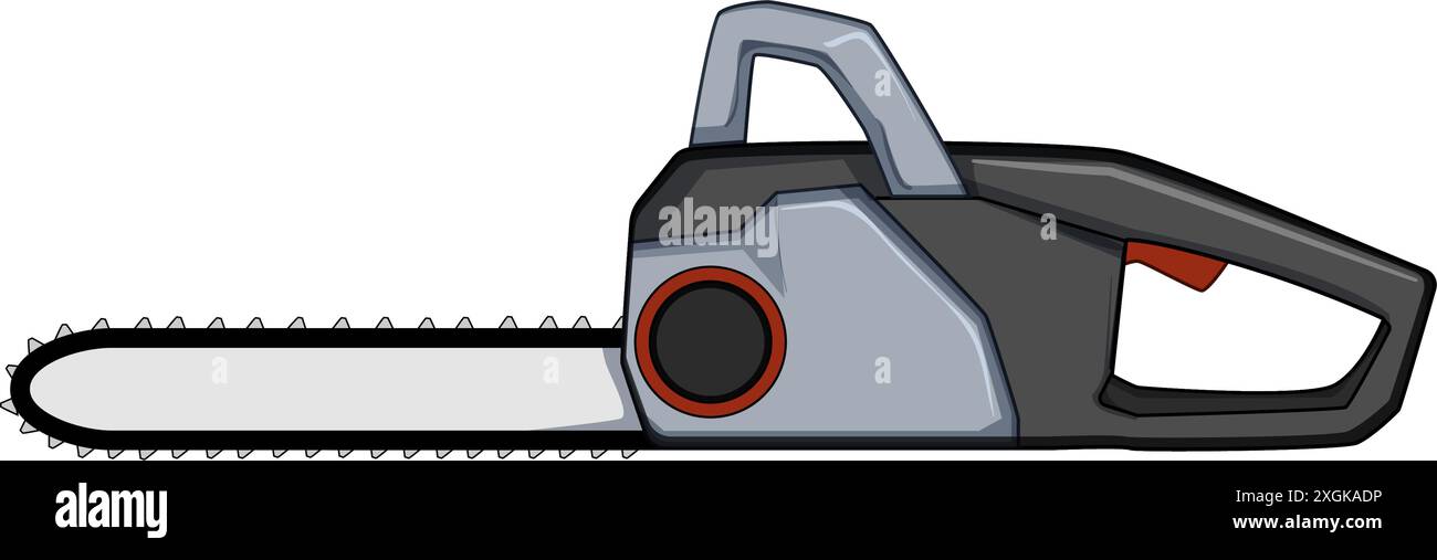 arborist chainsaw cartoon vector illustration Stock Vector Image & Art ...