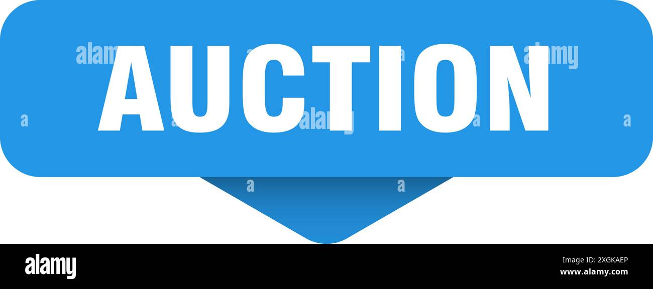 auction sticker. auction sign on transparent background. rectangular ...