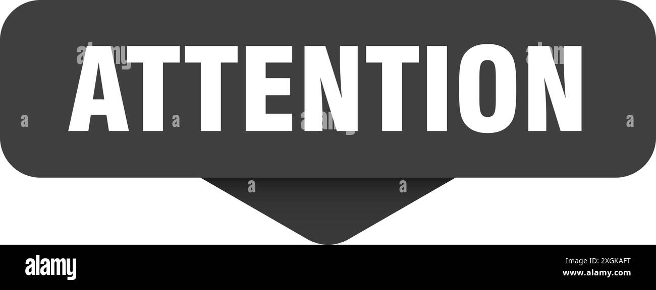 attention sticker. attention sign on transparent background ...