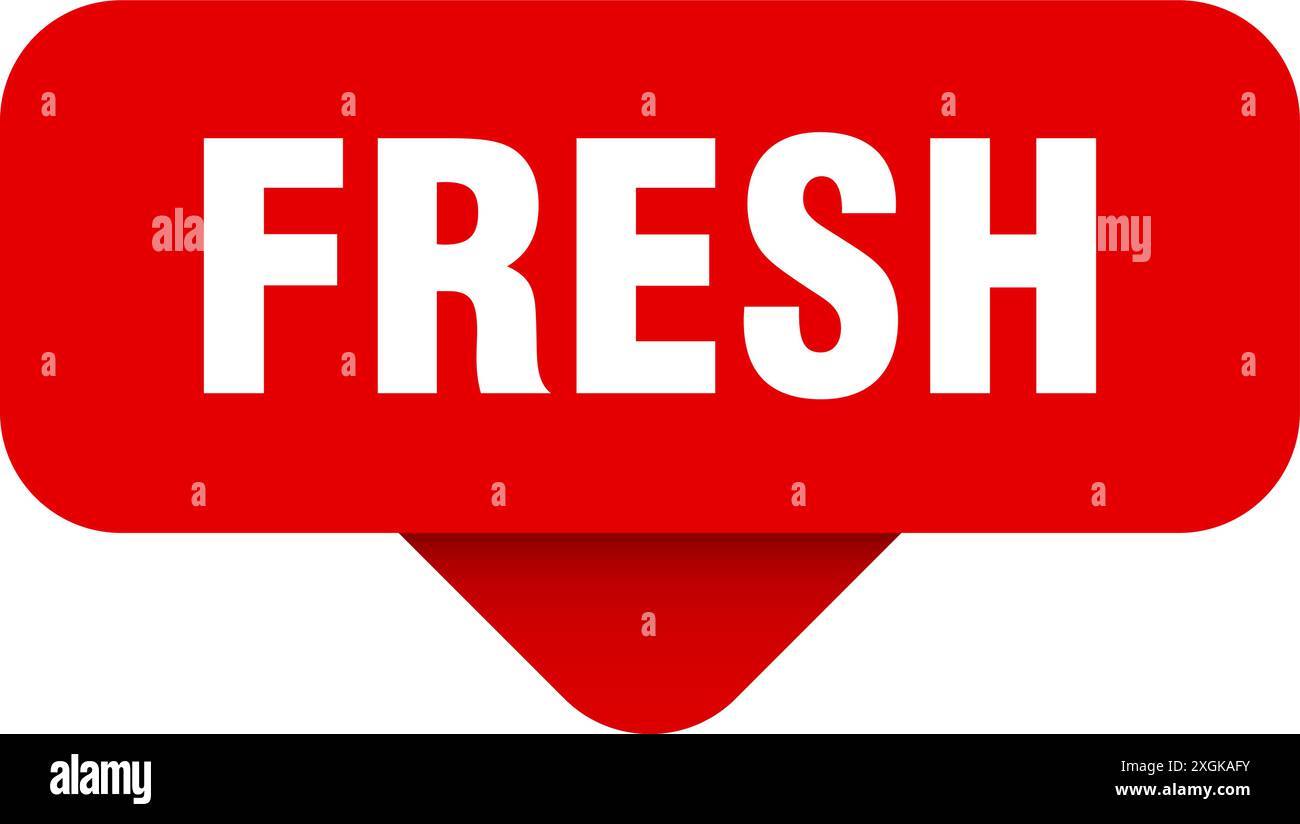 fresh sticker. fresh sign on transparent background. rectangular button ...